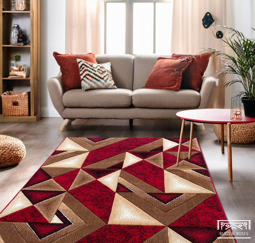 Cinnamon Geometry – Rugs & Roses